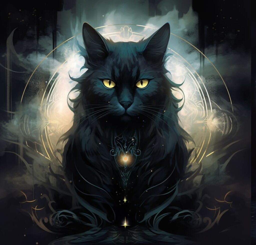 Mystical Black Cat - Sunshine Academy